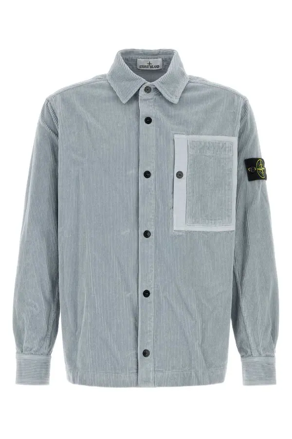 Stone Island Powder Corduroy Shirt - Blue