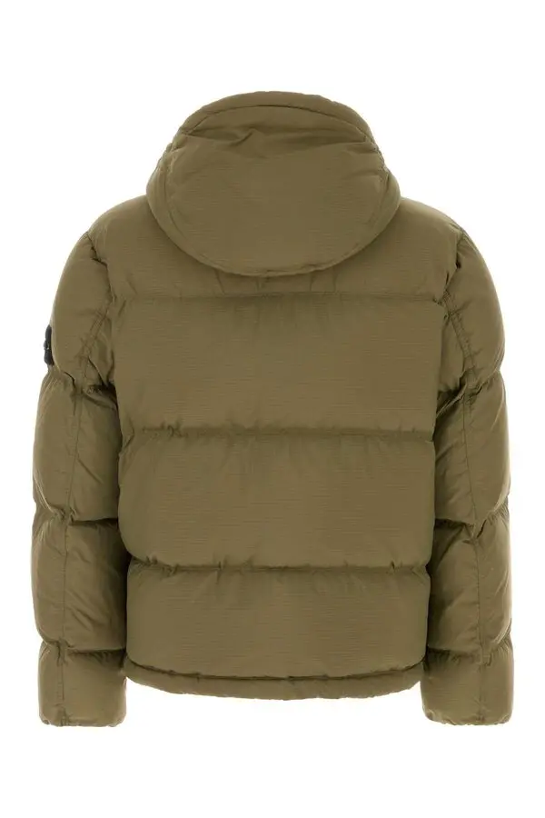 Stone Island Army Nylon Down Jacket