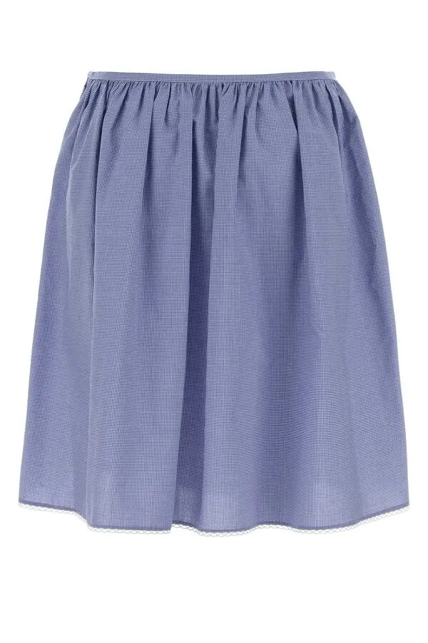 Miu Miu Embroidered Cotton Skirt - Multicolor