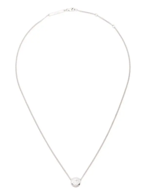 Loewe Silver Anagram Pendant Necklace - Multicolor