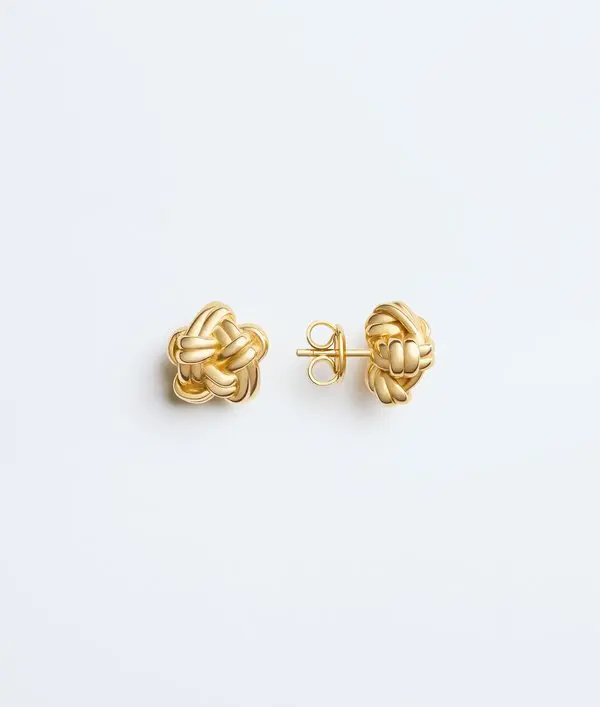 Bottega Veneta Knot Stud Earrings