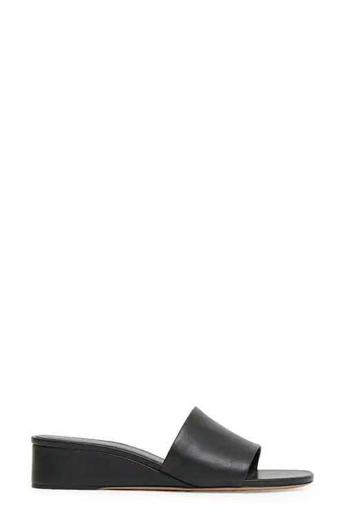 MANSUR GAVRIEL Zeppa Leather Slide Wedge Sandal - Black