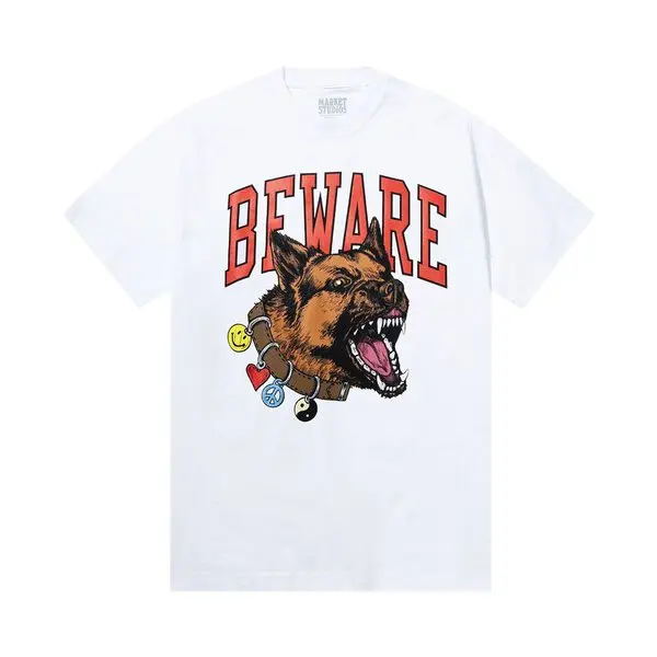 MARKET Smiley Beware My Collar T-shirt