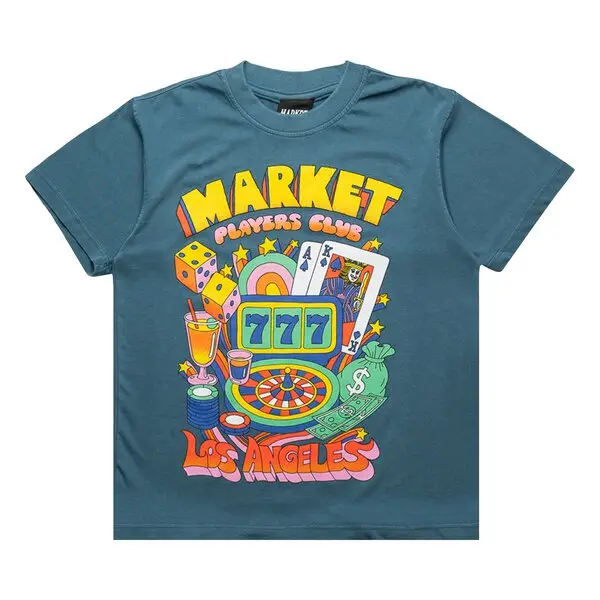 MARKET Players Club Graphic T-shirt - Blue