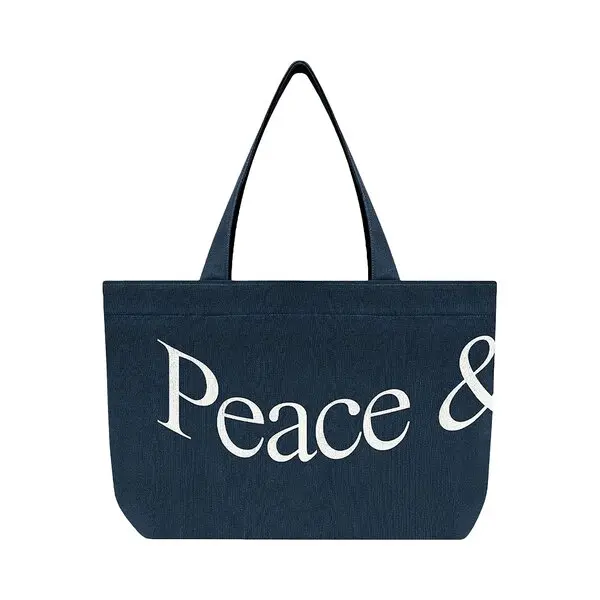 MUSEUM OF PEACE & QUIET Jumbo Wordmark Tote Bag - Blue