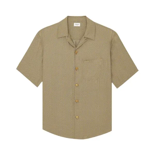 Saint Laurent Geometric Print Silk Shirt
