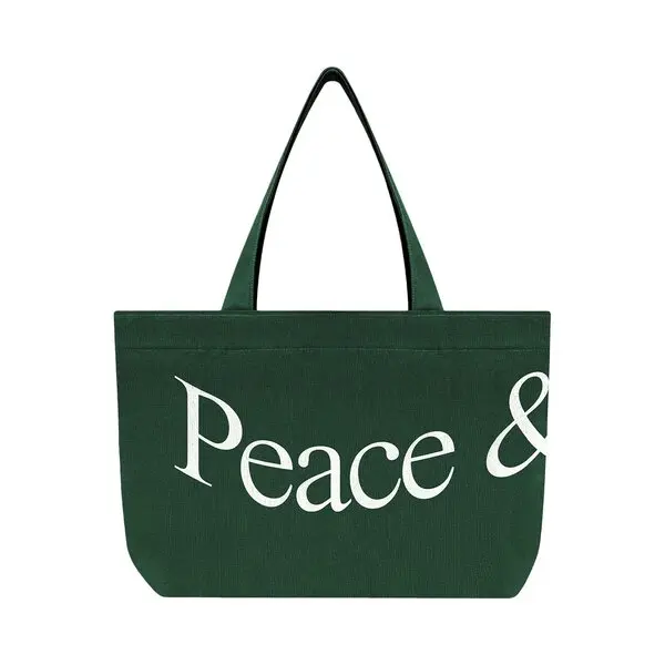 MUSEUM OF PEACE & QUIET Jumbo Wordmark Tote Bag - Green