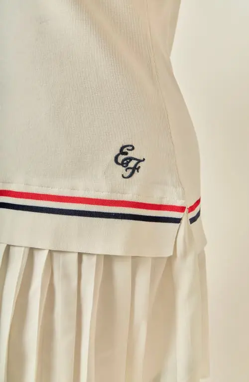 English Factory Mixed Media Pleated Minidress