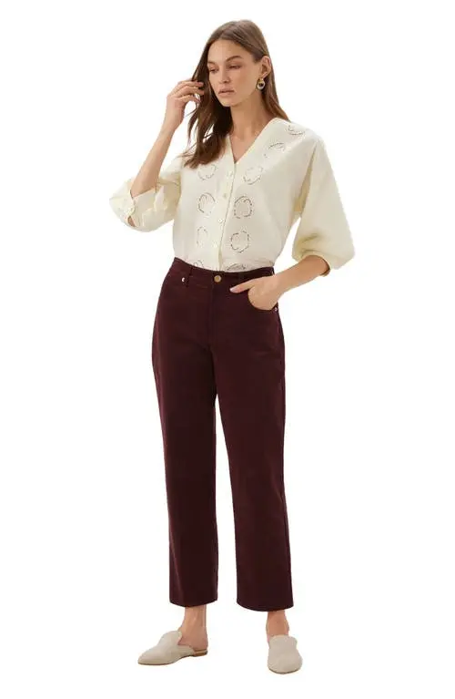 Karen Kane Stretch Corduroy Ankle Pants
