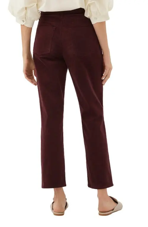 Karen Kane Stretch Corduroy Ankle Pants - Wine