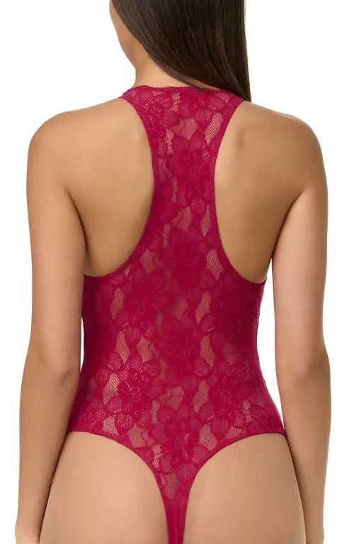 Naked Wardrobe Lace Racerback Bodysuit