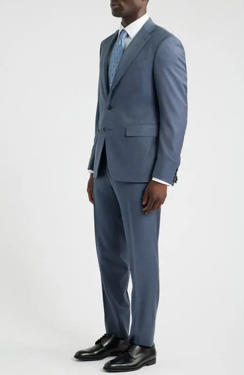 Canali Capri Trim Fit Solid Wool Suit