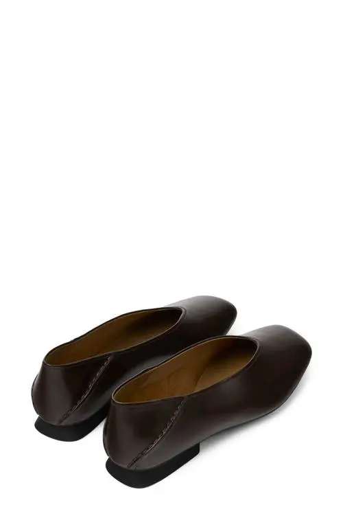 Camper Casi Myra Ballerina Flat - Dark Brown