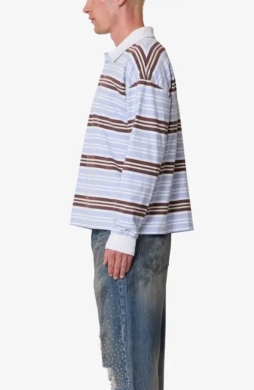 Mnml Striped Long Sleeve Polo Shirt