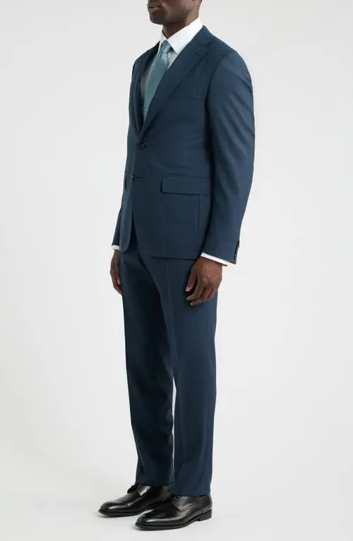 Canali Capri Trim Fit Solid Wool Suit