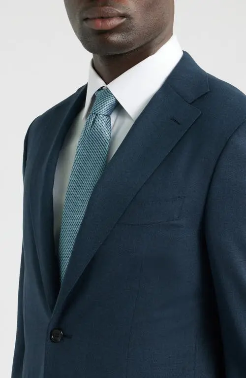 Canali Capri Trim Fit Solid Wool Suit