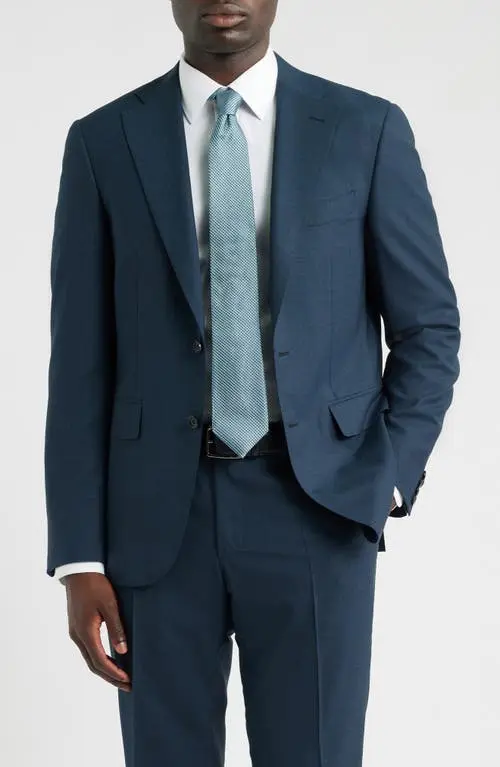 Canali Capri Trim Fit Solid Wool Suit