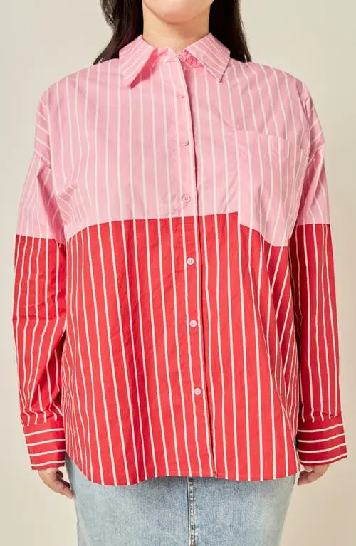 English Factory Colorblock Striped Shirt