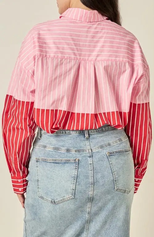 English Factory Colorblocked Striped Shirt