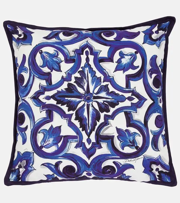 Dolce & Gabbana Printed Canvas Cushion - Multicoloured