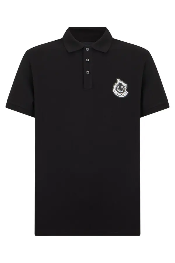 Moncler Logo Polo Shirt - Black
