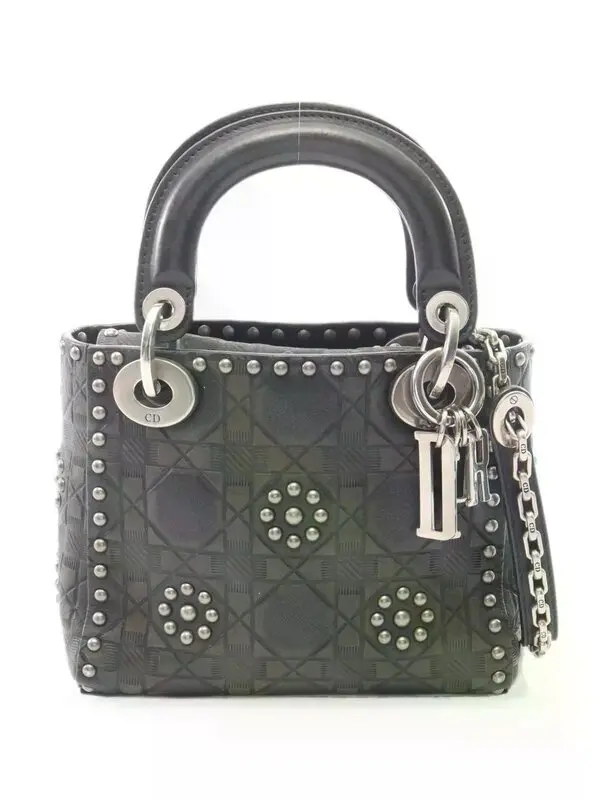 Dior 2000s Lady Studded Tote Bag - Black