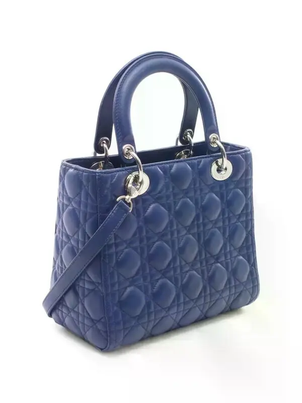 Dior Lady Cannage Tote Bag - Blue