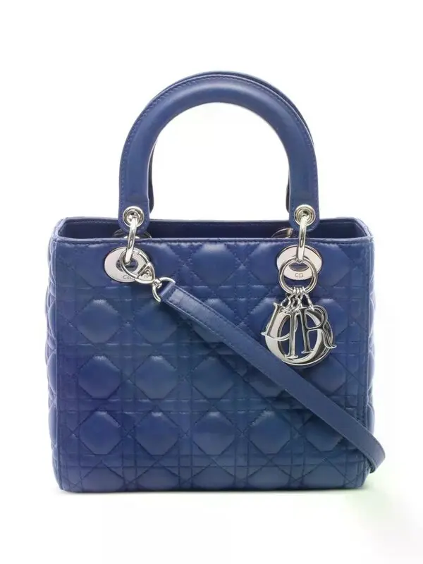 Dior Lady Cannage Tote Bag - Blue
