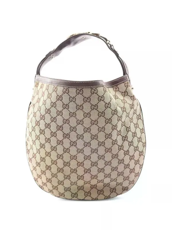 Gucci Gg Horsebit Shoulder Bag - Neutrals