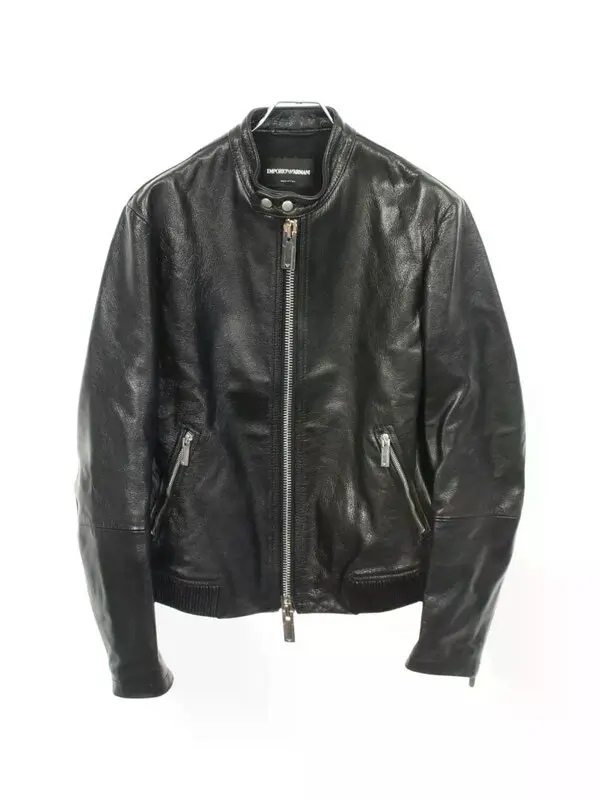 Emporio Armani 2010s Leather Biker Jacket