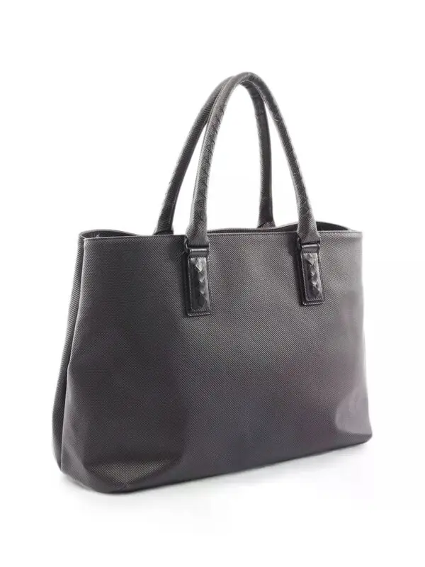Bottega Veneta 2000s Marco Polo Intrecciato Jet Tote Bag