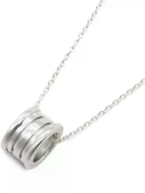 BVLGARI 18k White Gold B.zero1 Spiral Pendant Necklace