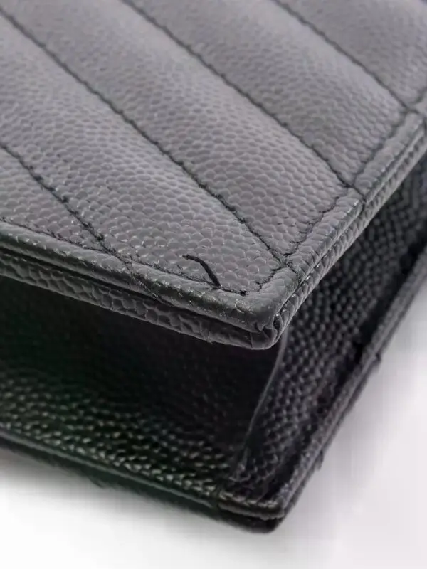 Saint Laurent 2010s Cassandra Envelope Chain Wallet