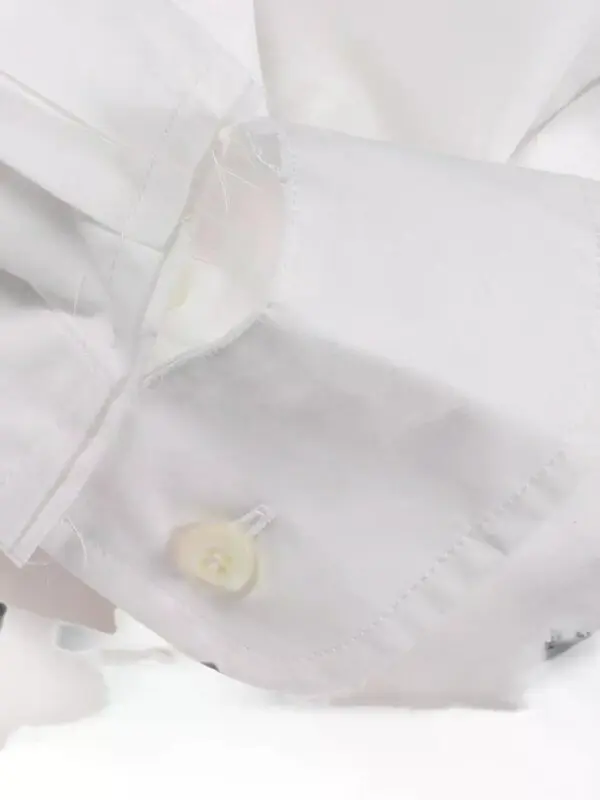 Miu Miu 2010s Poplin Logo-embroidered Shirt