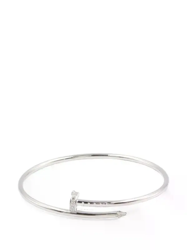 Cartier 2010s Juste Un Clou Diamond Bracelet - Silver