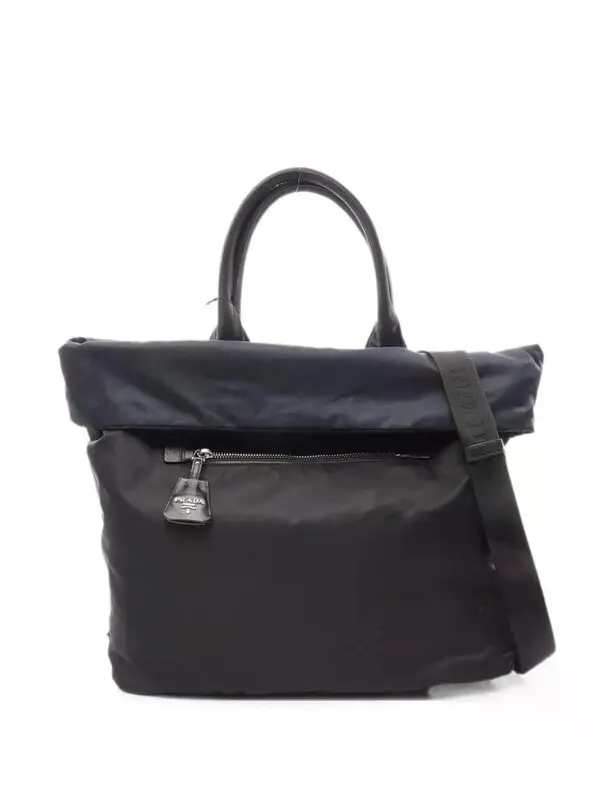 Prada 2000s Tessuto Reversible Tote Bag - Black