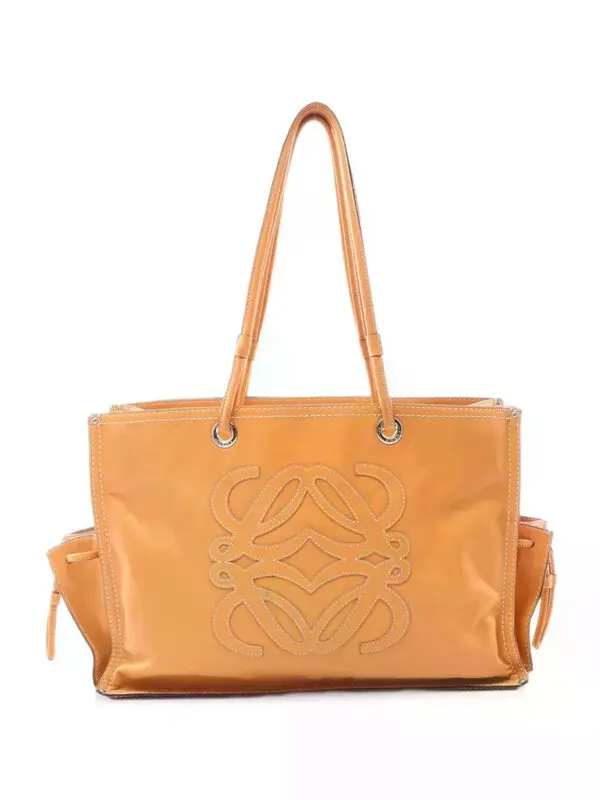 Loewe 2000s Anagram Leather Tote Bag