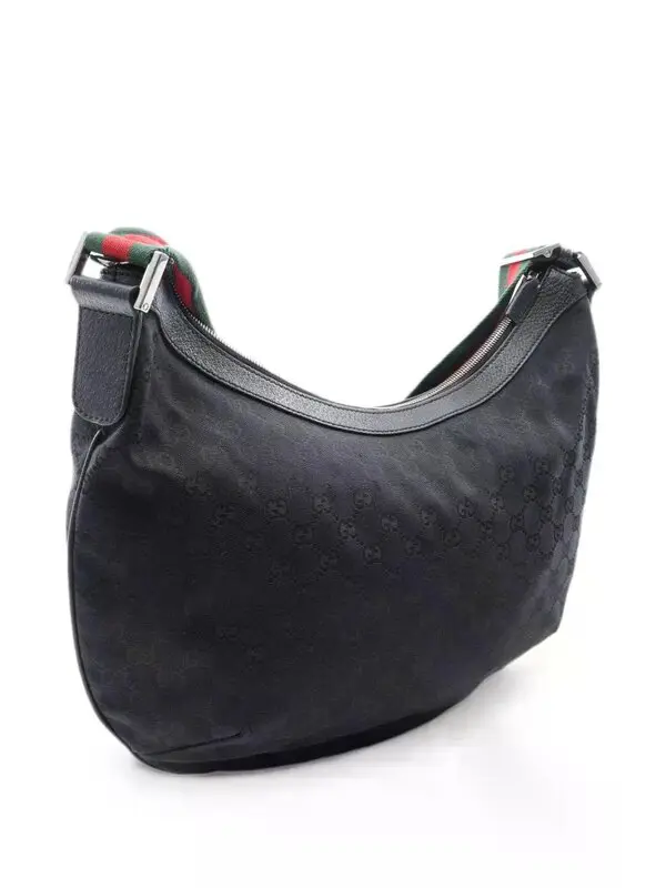 Gucci 2000s Gg Canvas Web-stripe Shoulder Bag