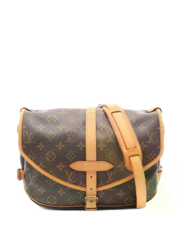 LOUIS VUITTON 30 Saumur Monogram Shoulder Bag - Brown