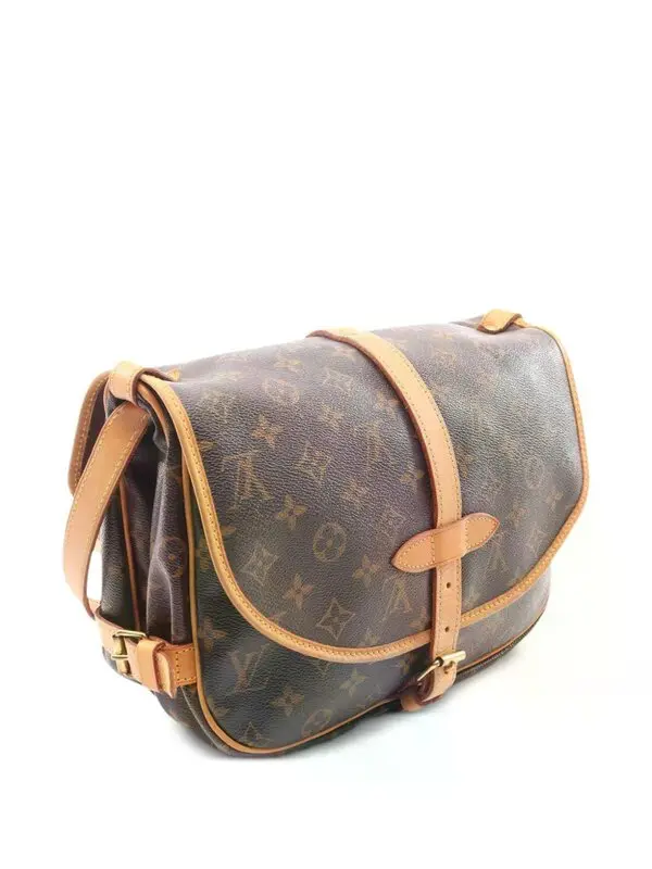 LOUIS VUITTON 30 Saumur Monogram Shoulder Bag - Brown