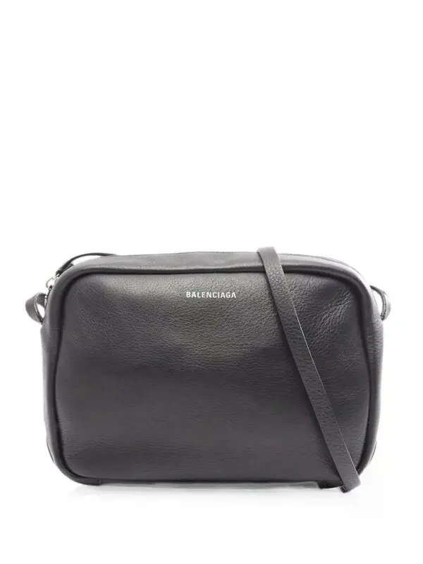 Balenciaga 2000s Everyday Leather Cross Body Bag - Black