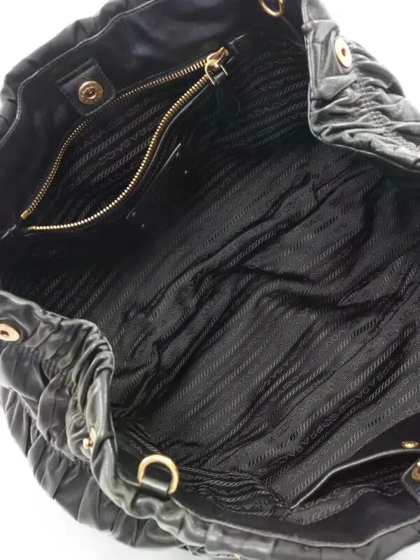 Prada 2000s Gaufre Buckled Tote Bag
