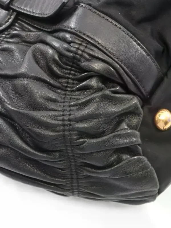 Prada 2000s Gaufre Buckled Tote Bag