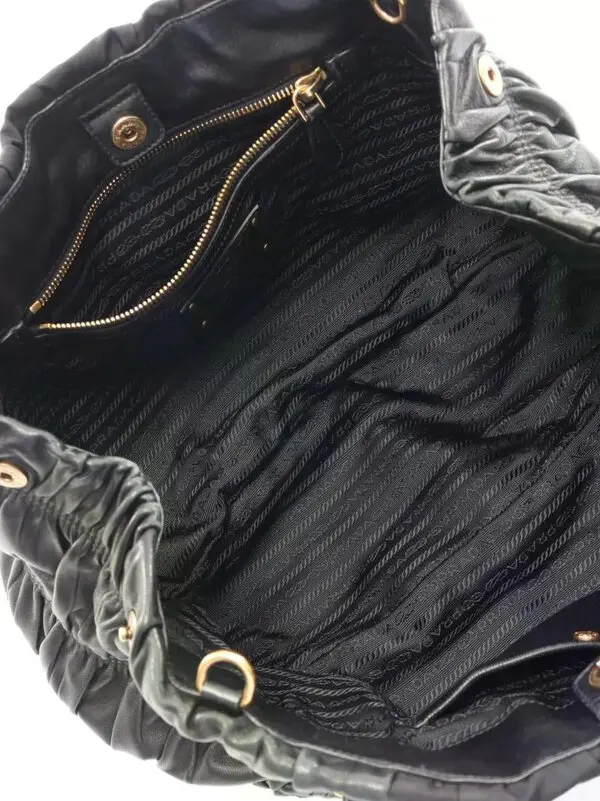 Prada Gaufre Buckled Tote Bag