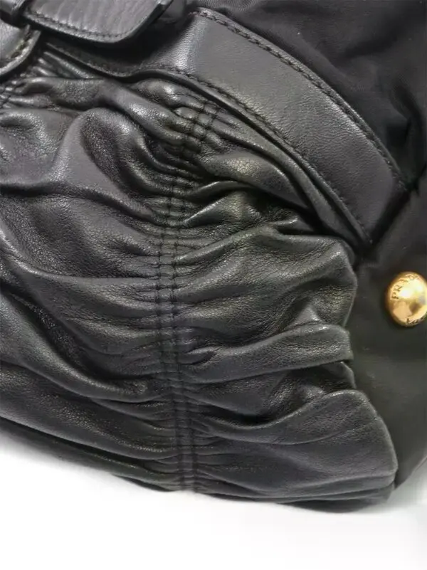 Prada Gaufre Buckled Tote Bag