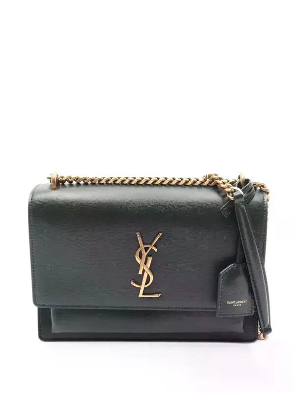 Saint Laurent 2010s Medium Sunset Chain Shoulder Bag - Green