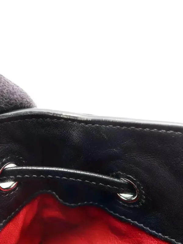 Prada 2010s Bucket Fringe Triangle-logo Bucket Bag