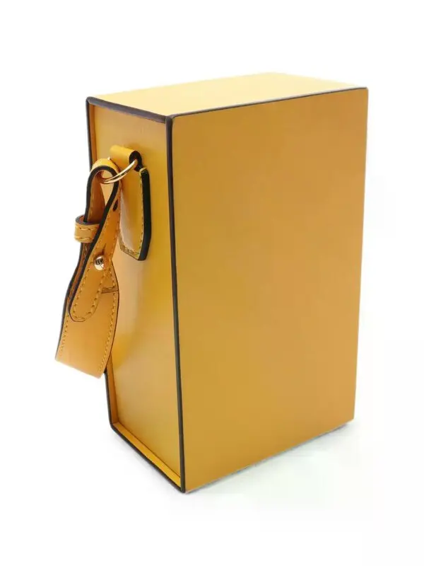 Fendi 2010s Box Leather Shoulder Bag - Yellow