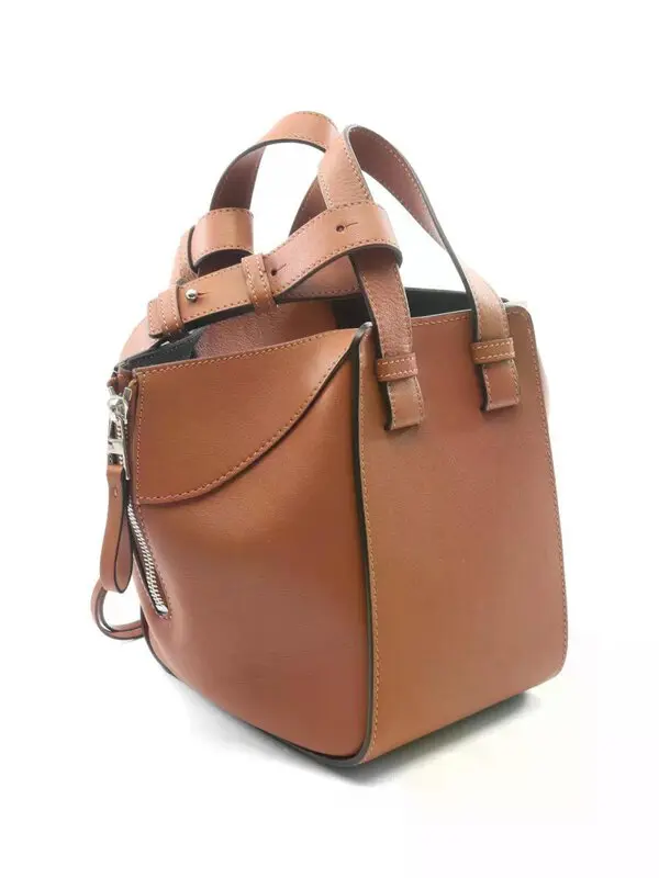 Loewe Hammock Leather Tote Bag - Brown