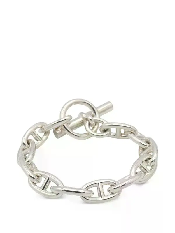Hermès 2010s Gm Chaîne D'ancre Bracelet In Sterling